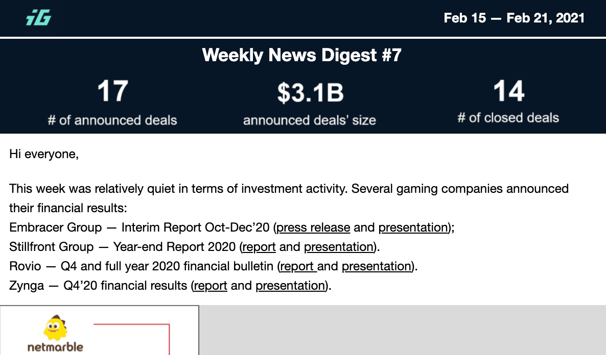 Weekly Digest 7 – InvestGame.net