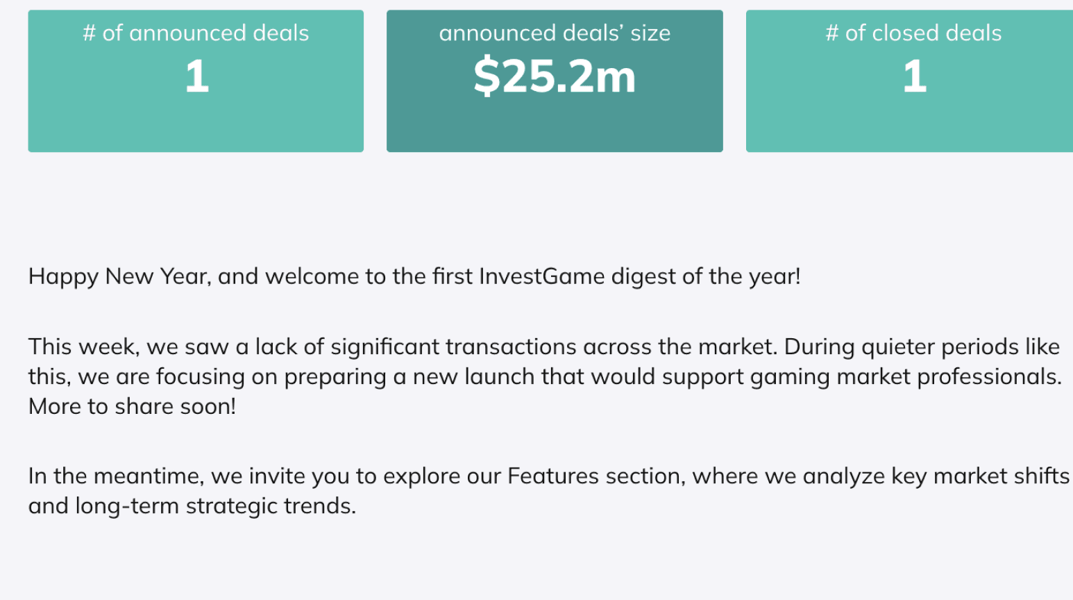 Weekly Digest 1 – InvestGame.net