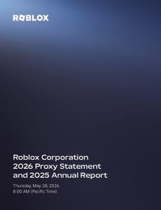 Roblox 2026 Proxy Statement and 2025 Annual Report - InvestGame.net